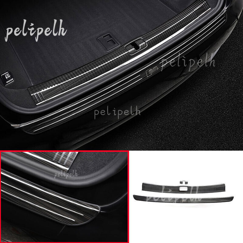 For Audi A8-Quattro 2019-2021 Black Steel Rear Bumper Protector Guard ...