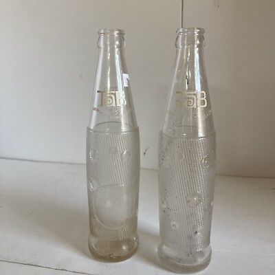 Lot of Two Vintage Tab Soda Bottles 10 Fluid Ounces Product of Coca ...