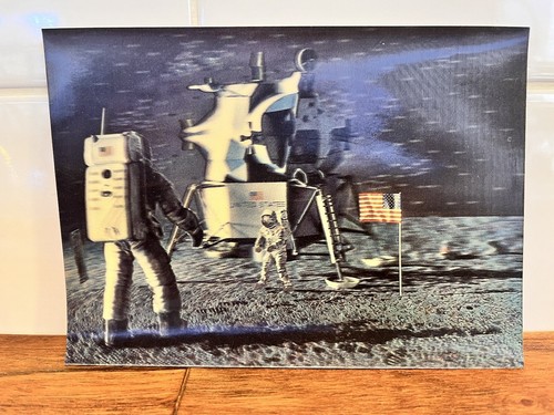 Unposted Vintage Apollo Lunar Landing 3D Lenticular Postcard by Toppan ...