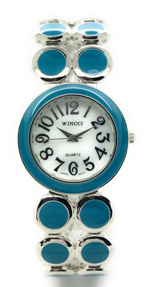 Wincci Ladies Enamel Metal Link Bracelet Fashion Watch Round Case Pear ...
