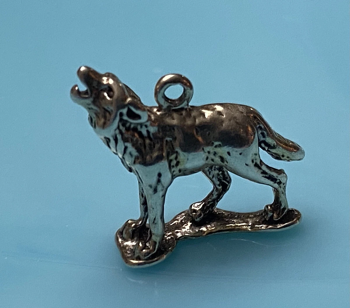 Wolf And Moon Charm