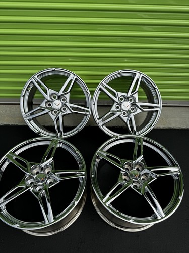 20" 19" CHEVY CORVETTE C8 FACTORY OEM WHEELS RIMS CHROME | eBay