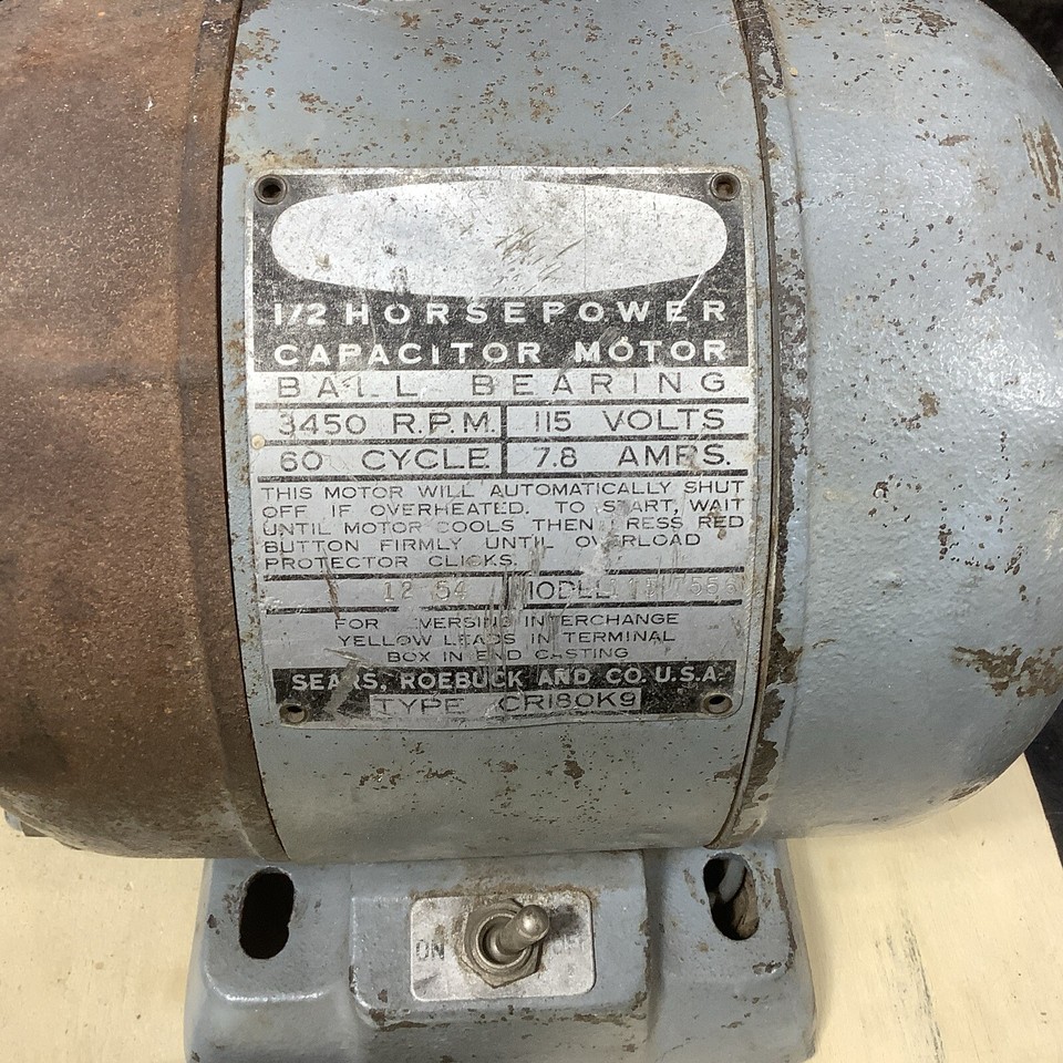 Vintage Craftsman Table Saw Motor 1/2 HP | eBay