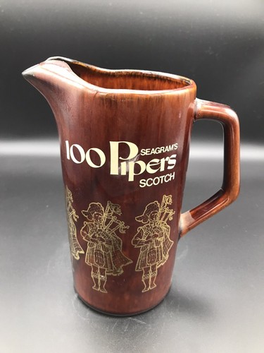 Vintage Seagram's 100 Pipes Scotch Ceramic Water Pitcher | eBay