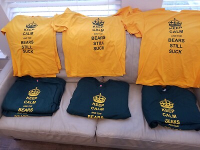 Keep Calm The BEARS STILL SUCK *NEW Green Bay PACKERS T-SHIRT M L or XL ...