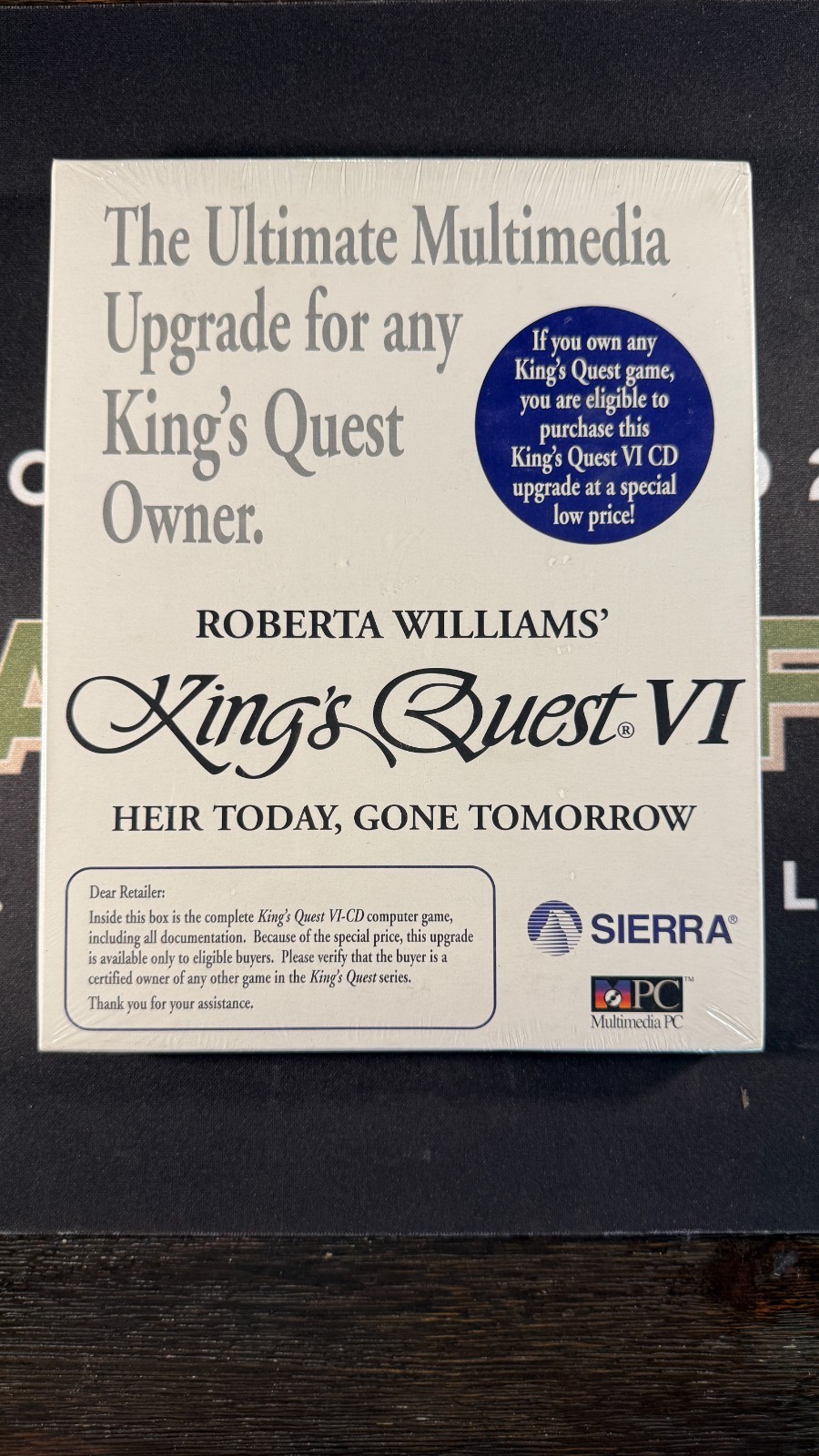 King’s Quest VI MS-DOS CD-ROM Factory Sealed Near Mint Sierra PC ...