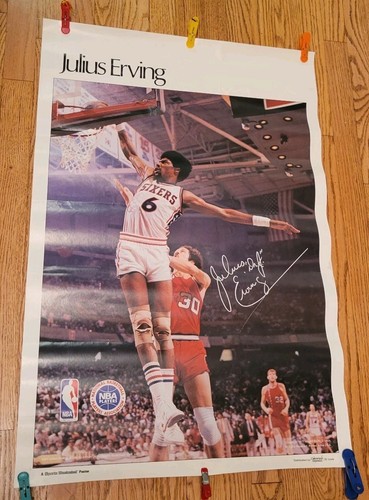 Dr. J. Julius Erving Sixers Poster 1977 Sports Illustrated 16 X 24 Rare ...