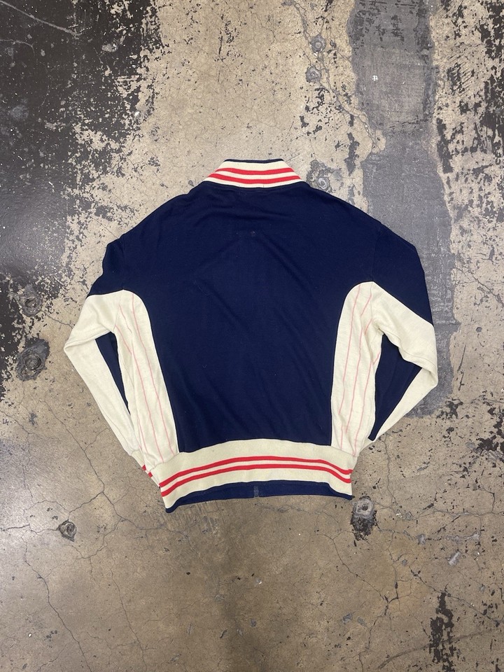 Vtg 1970’s Fila Settanta Borg Track Jacket Navy Red Wool Rare Model USA ...