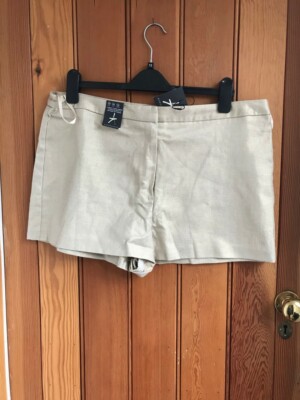 atmosphere primark gold shiny linen blend shorty shorts bnwt uk 20 plus ...