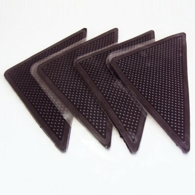 4 pcs Rug Grippers Non Slip Mat Rubber Carpet Corner Grips Anti Skid ...