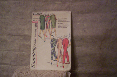 VINTAGE SIMPLICITY SKIRT & PANTS PATTERN #3257-FF | eBay