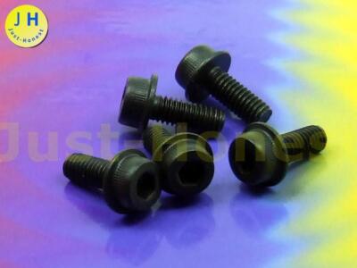 5 Stk. x Schrauben Flansch M4 x 10mm INBUS Stahl Zink Schwarz #A3119 | eBay