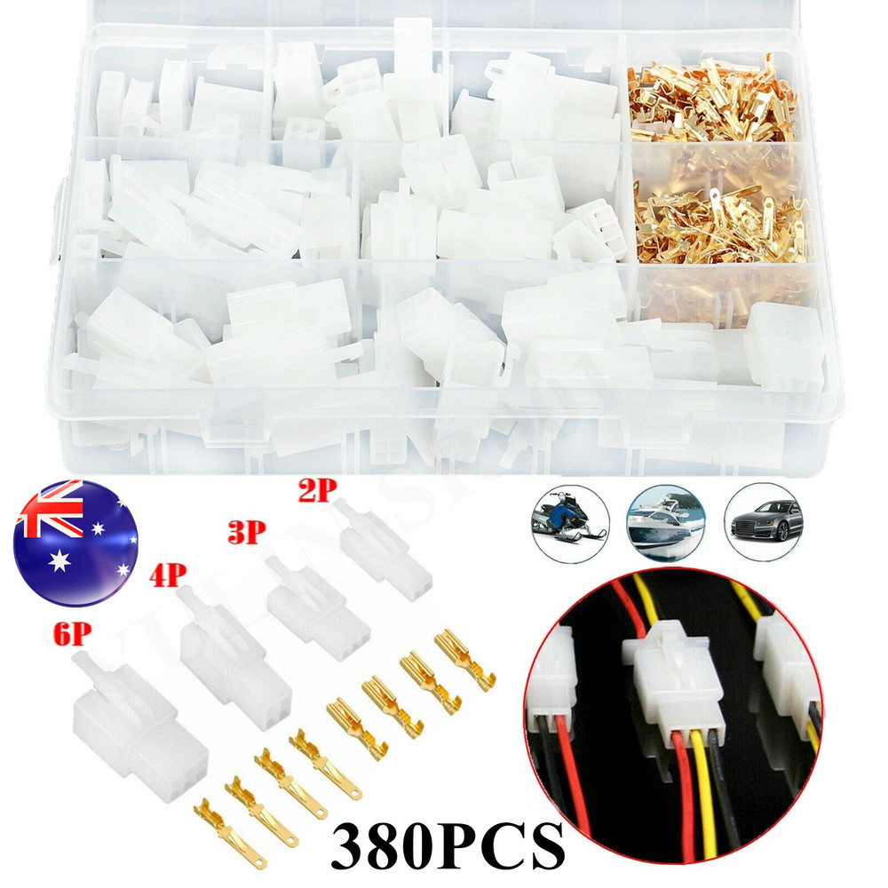 380PCS Automotive Electrical Wire Connectors Kit 2 3 4 6 Pin Cable ...