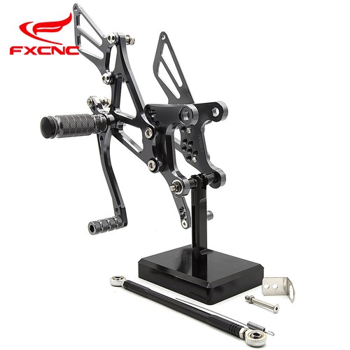 FXCNC Rearsets Foot pegs Rear set For Kawasaki Ninja ZX6R ZX636 2005 ...