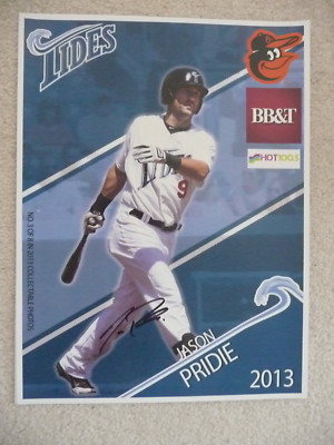 MET JASON PRIDIE AUTOGRAPHED 9 X 12 PHOTO 2013 NORFOLK TIDES SGA | eBay