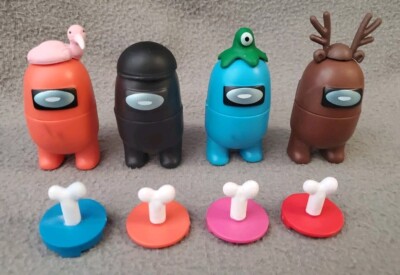 Among Us Crewmate Imposter Figure Lot 3.5 Inches All With Bones | eBay