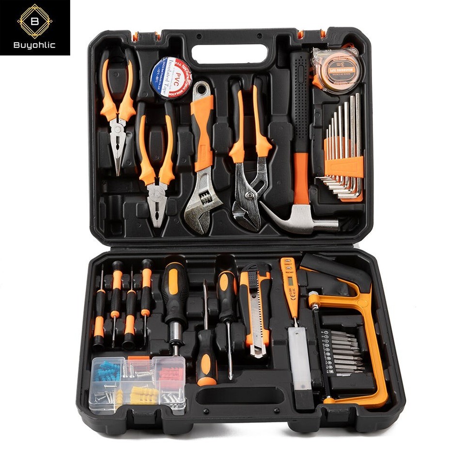 36 Pcs Repair General Hand Tool Set with Hammer, Pliers Set, Ratchet ...