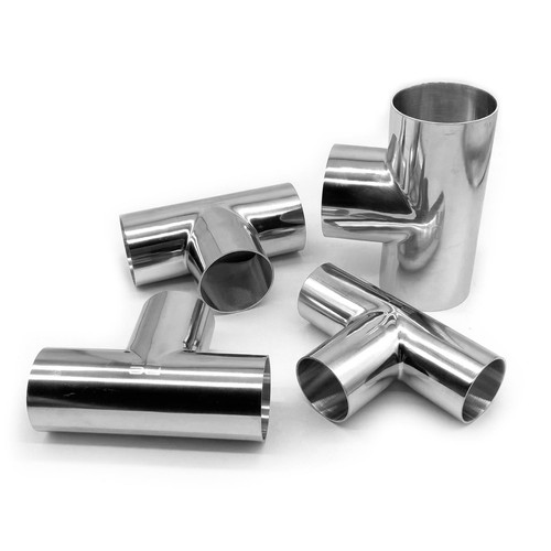 2" - 3" 51mm - 76mm Equal Tee T Piece T pipe Exhaust Bend 304 Stainless ...