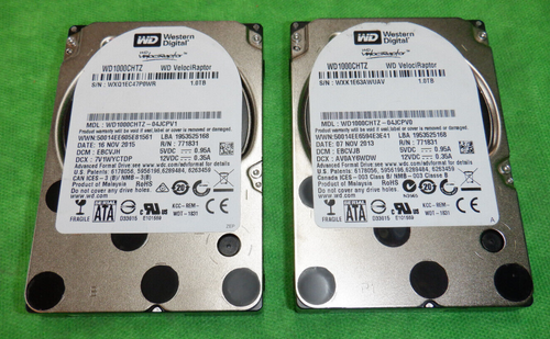 WD WD1000CHTZ VelociRaptor 1TB 10K RPM SATA III 2.5in Drive LOT OF 2 ...