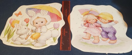 6 Vintage MOREHEAD EASTER Die Cut Lightweight Cardboard Cut Outs Two ...