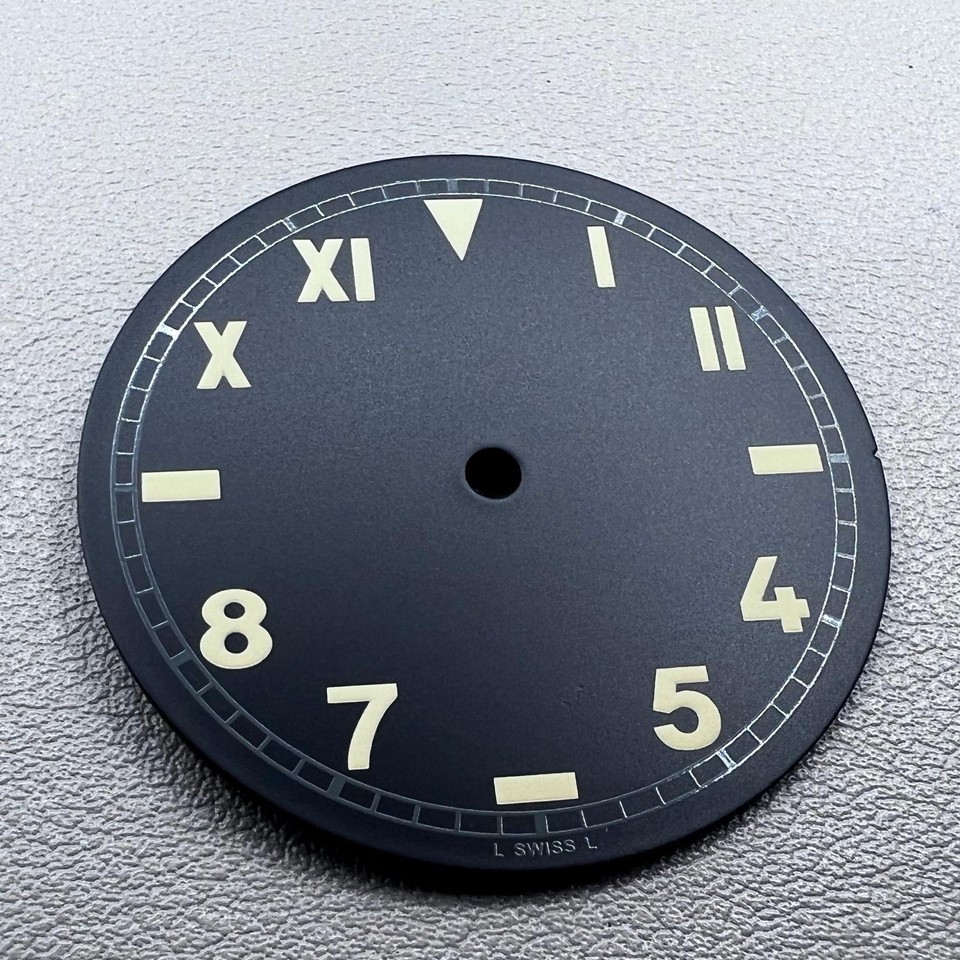 39mm Green Luminous Black Watch Dial Suitable for ETA 6497 6498 ...