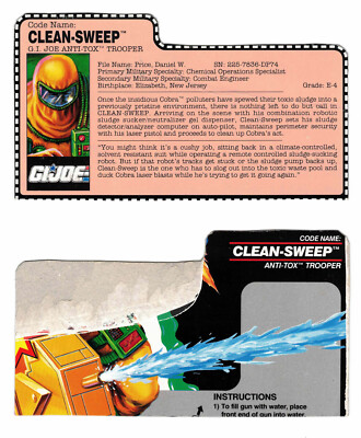 G.I. JOE ARAH Series 10 (1991) CLEAN-SWEEP Original Vintage Filecard | eBay