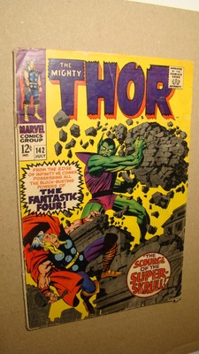 THOR 142 VS SUPER SKRULL FANTASTIC FOUR 1966 SILVER AGE MARVEL | eBay