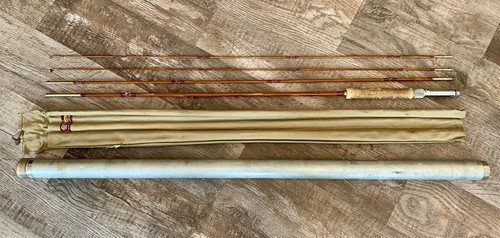 Vintage Montague “Toombs” 9’ 4-Piece Bamboo Fly Fishing Rod with Bag ...