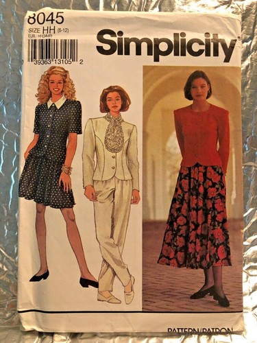 Simplicity Pattern 8045 MISSES & PETITE SKIRT PANTS TOP TIE Sz 6-12 ...