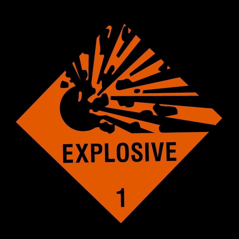 6x Explosive Self Adhesive Sticker - 100x100mm | eBay UK