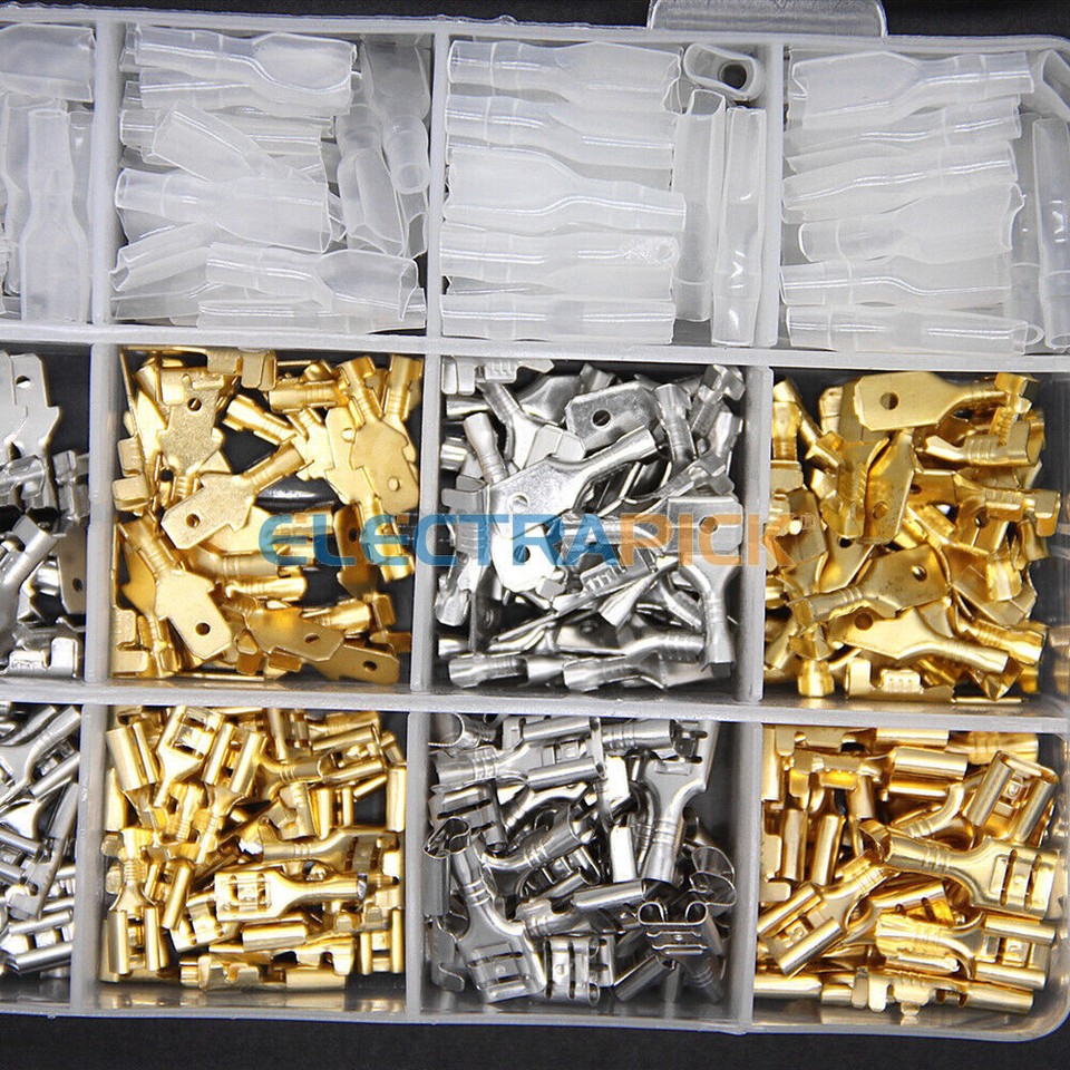 540PCS Automotive Electrical Wire Connectors Kit Male Female Spade ...