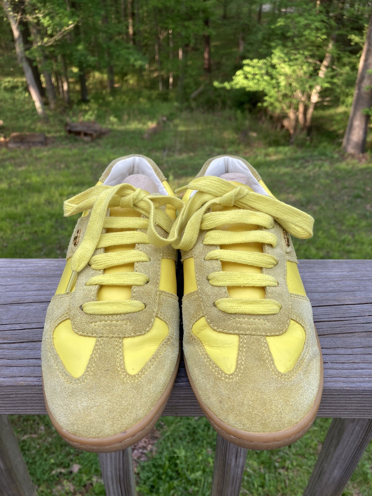 Tory Burch Women's Clancy Sneaker Trainer Shoes Yello… - Gem