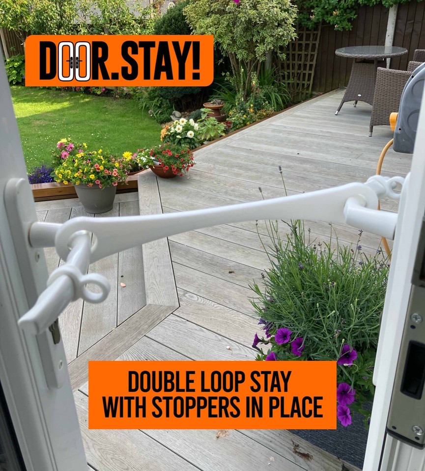 DOOR.STAY! DOUBLE LOOP French Door Stay, Patio Door Stay & OPTIONAL ...