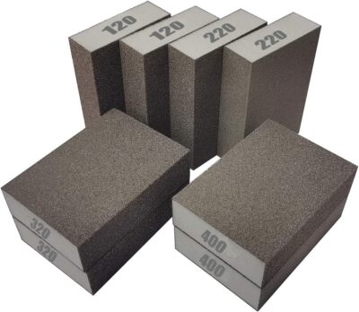 8 PCS Sanding Sponge,120 220 320 400 Coarse Medium Fine Grit Sanding ...
