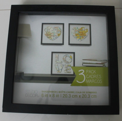 5 Lot- 8 x8 x 1 - Shadow Boxes Display Cases / frames for display | eBay