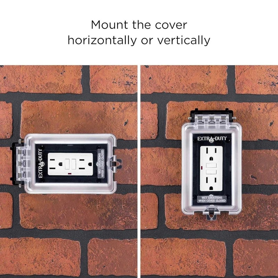 Outdoor Electrical Outlet Cover Box Single Gang Weatherproof With Lock ...