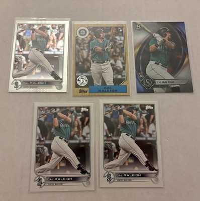 Cal Raleigh Rookie Card 5 Card Lot Seattle Mariners Home Run Derby ...
