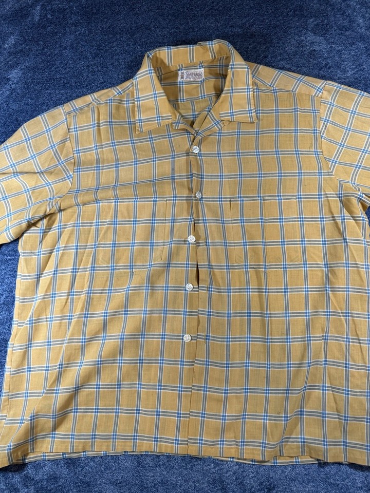 Vintage 60s 70s Pennys Towncraft Camp Loop Collar Shirt Rockabilly ...
