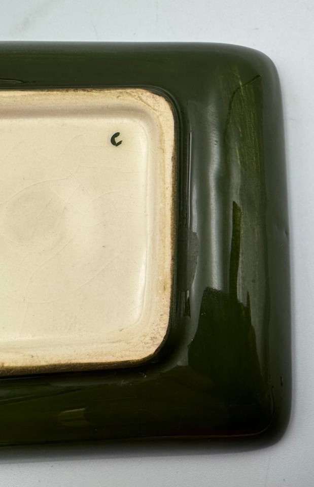 Moorcroft Hibscus Green Pink Floral Ceramic Trinket Pin Tray Vintage 25 ...