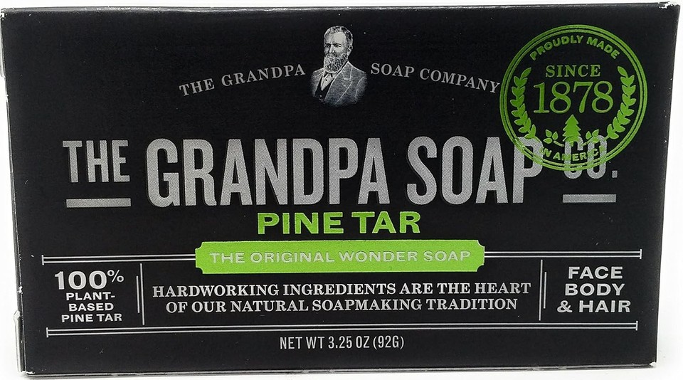Grandpas Wonder Pine Lathers White Tar Bath Bar Soap - 3.25 Oz | eBay