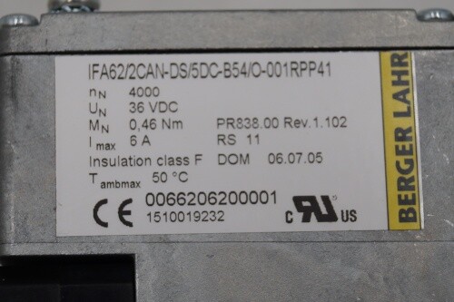 Berger Lahr Servomotor IFA62/2CAN-DS/5DC-B54/O-001RPP41 | eBay