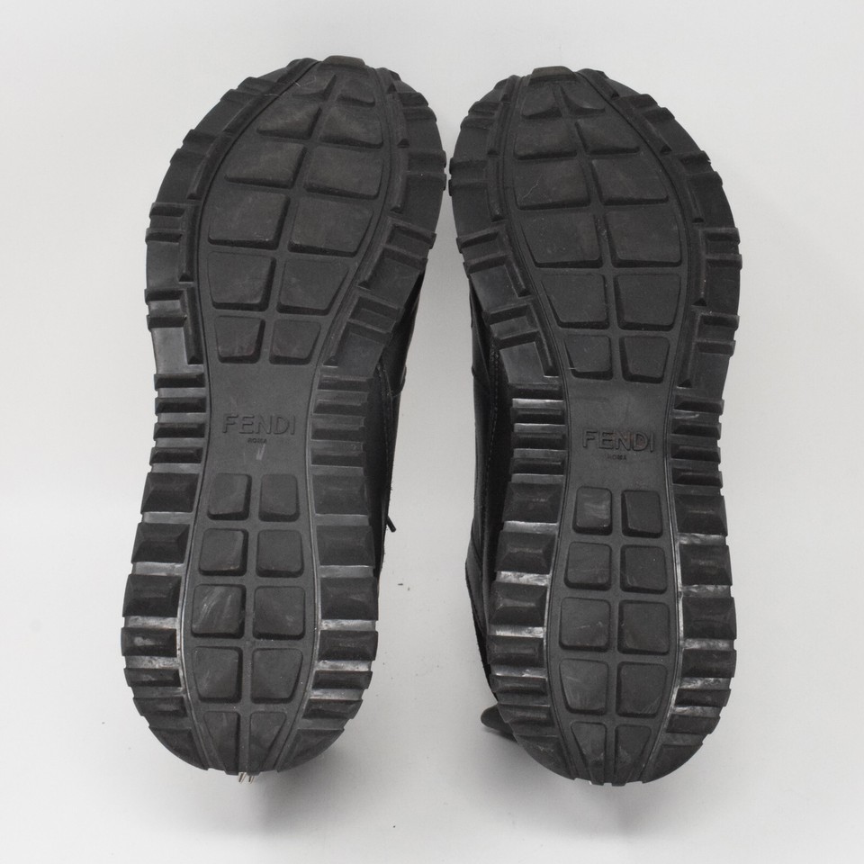 Fendi Vitello Elite Spike Monster Eyes Runner Sneakers Black 45 EU Mens ...