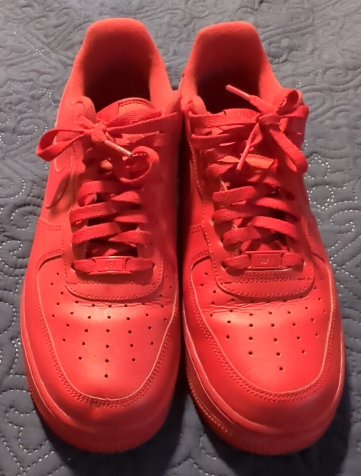 Nike Air Force 1 AF1 Low Triple Red Sneakers Shoes CW6999-600 Men's ...