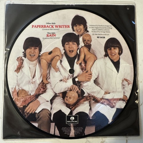 BEATLES UK 20th ANNIVERSARY 45 Picture Disc BUTCHER COVER PAPERBACK ...