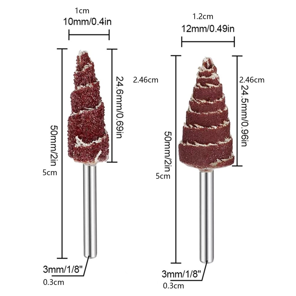 60* Cone Shape Abrasive Flap Wheel 1/8" Shank For Deburring Sanding ...