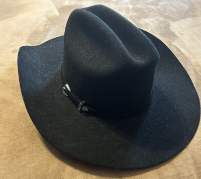 Justin Western Cowboy Hat Black XXX Buckle Milano Hat Company Size 7 ...