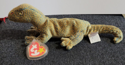 Ty Beanie Baby Babies Retired Scaly Lizard Plush Toy Stuffed Animal ...