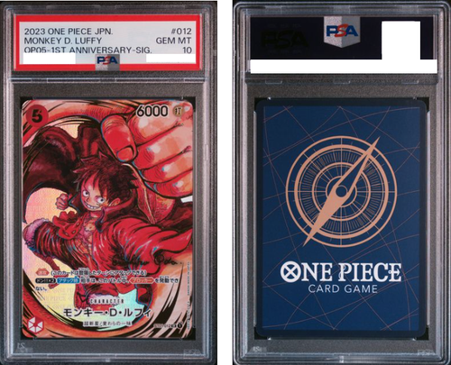 PSA 10 Luffy ST01-012 OP-05 Eiichiro Oda Signature One Piece Card ...