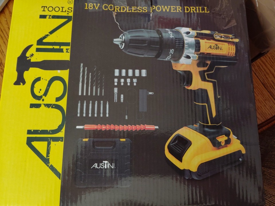 Austin Tools 18V Cordless Power Drill 849808024142| eBay