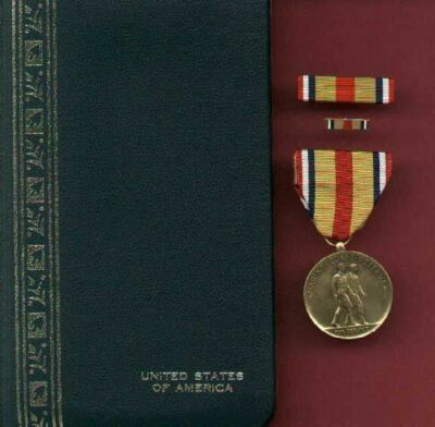 US Marine Organized Reserve Cased medal cased set with ribbon bar lapel ...